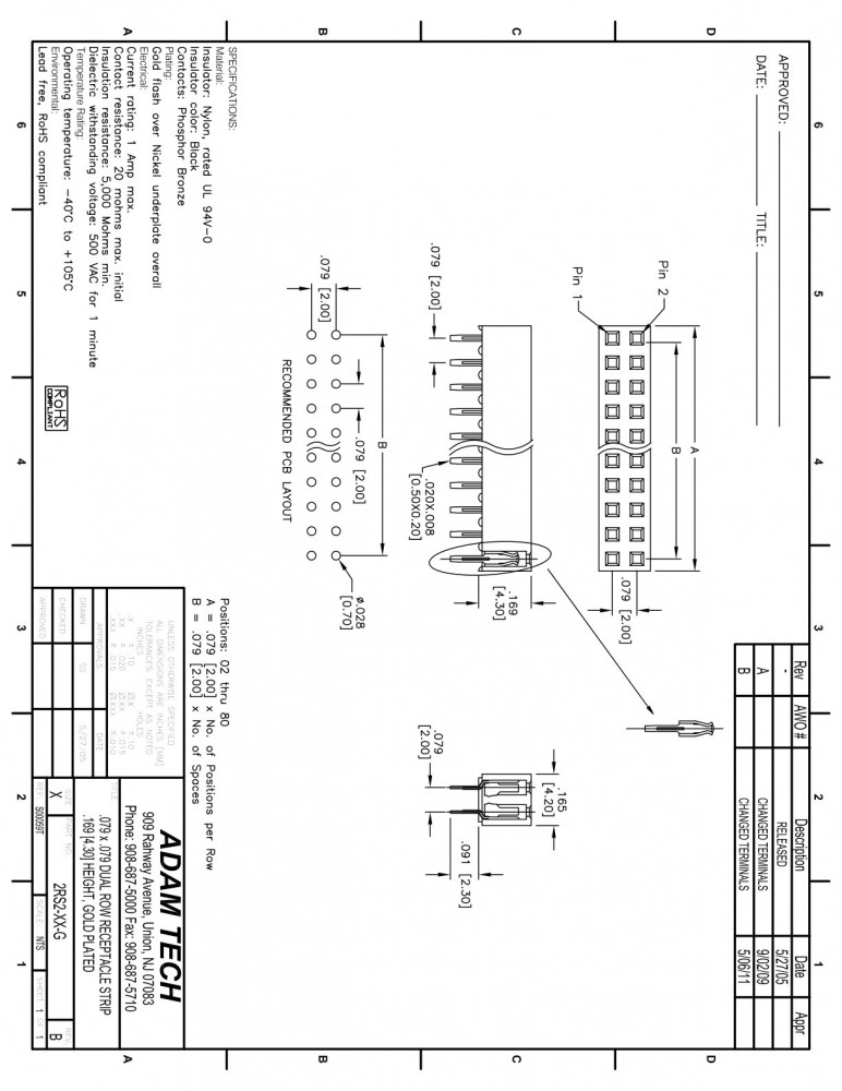 ADAM TECH 2RS2-04-G technical document page