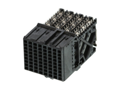 Impact 100 Ohm 3 Pair Right-Angle Daughtercard Receptacle, Unguided, 6 Columns, 54 Circuits, Plated Through Hole Dimension 0.39mm, Lead-Free