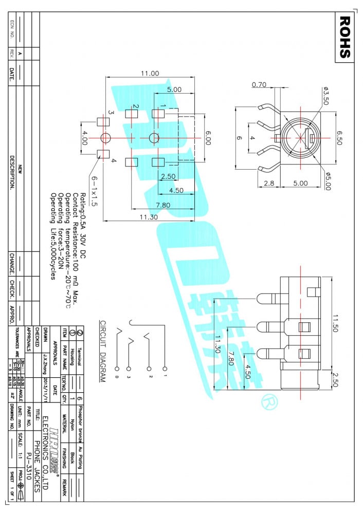 PJ-3310 drawing preview