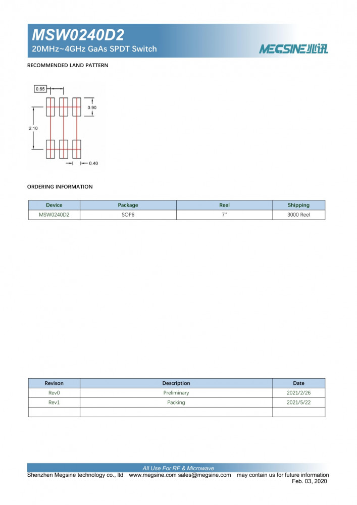 MSW0240D2 datasheet page 4
