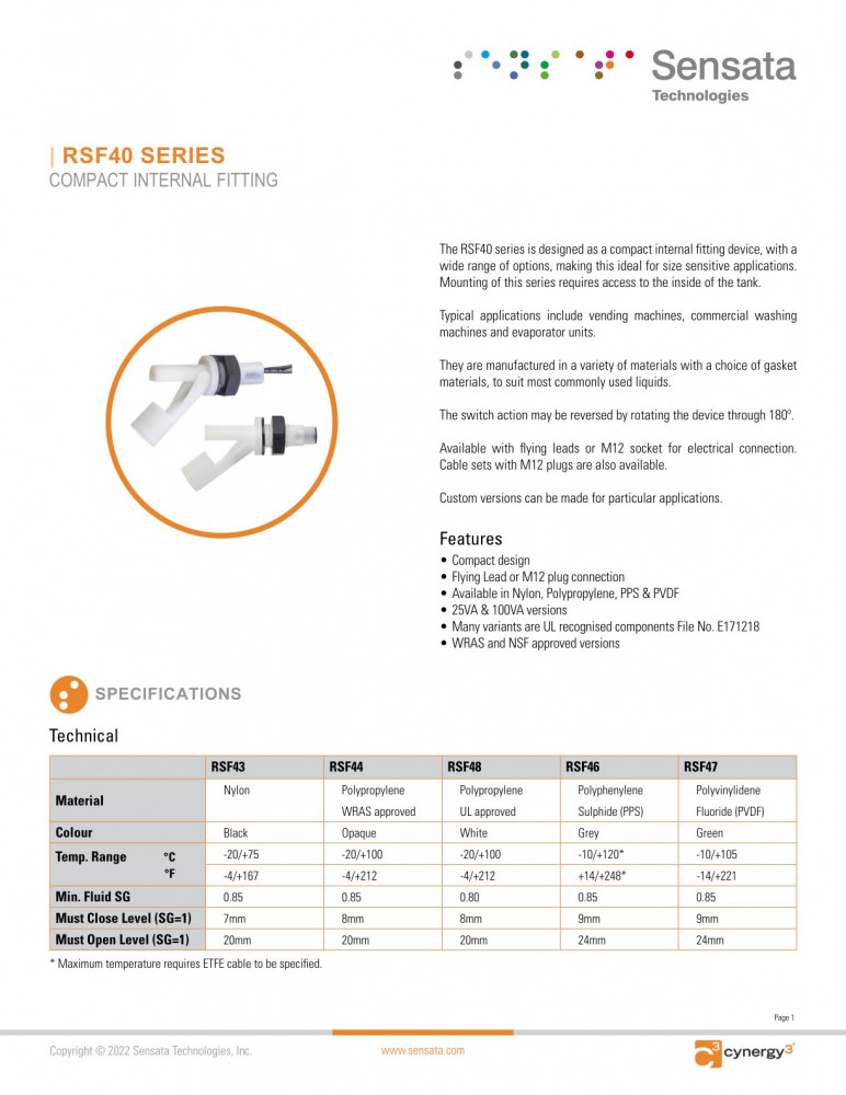RSF40 Series product overview