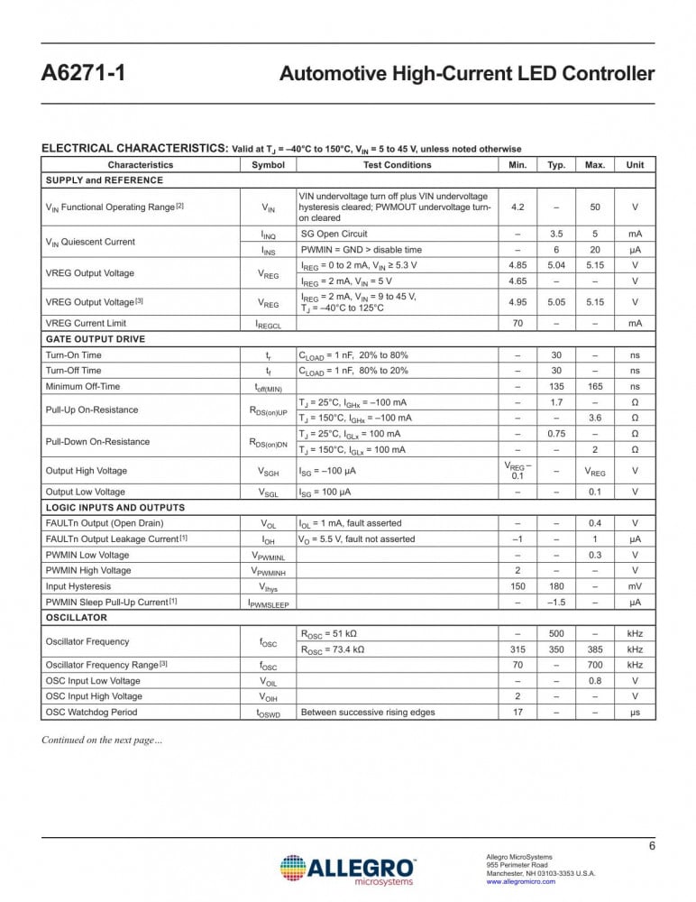 A6271 datasheet page 6