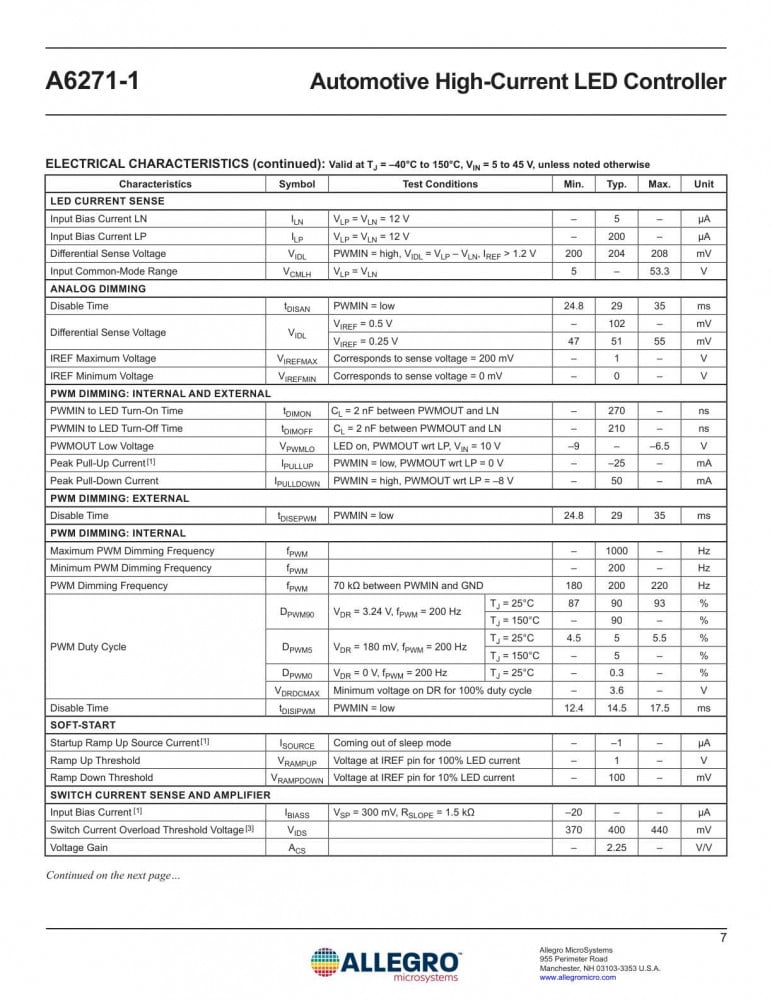 A6271 datasheet page 7