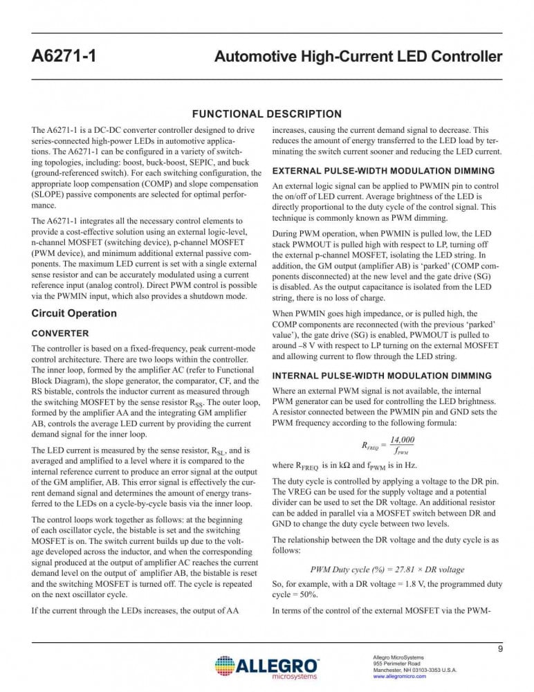 A6271 datasheet page 9