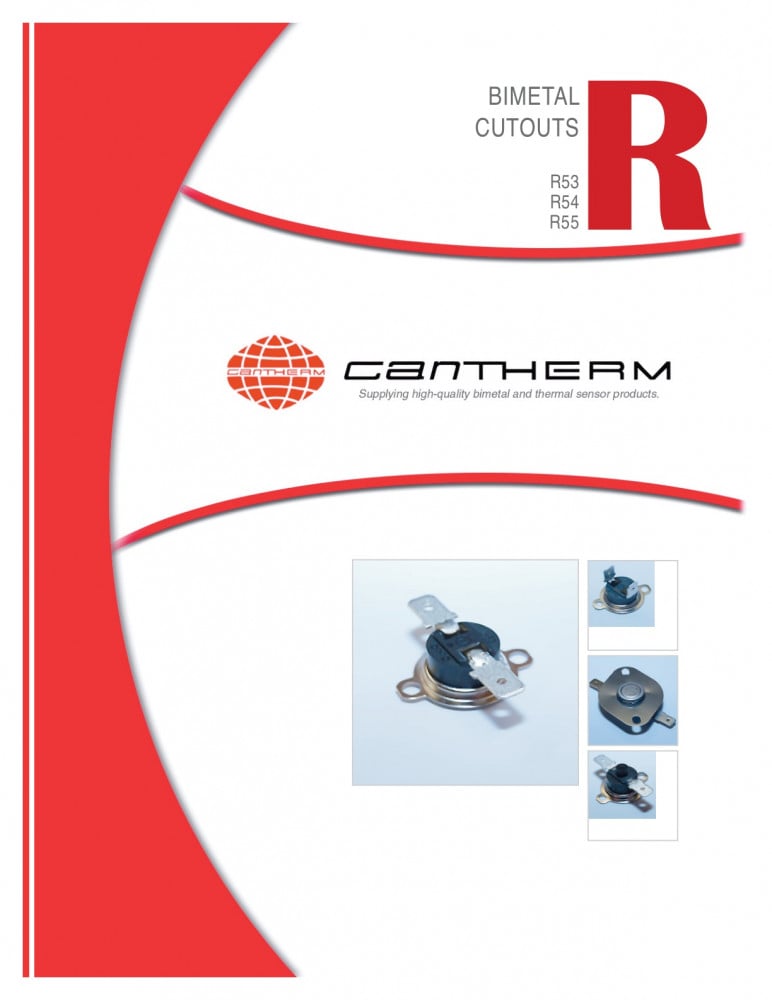 Cantherm bimetal cutout datasheet page 1
