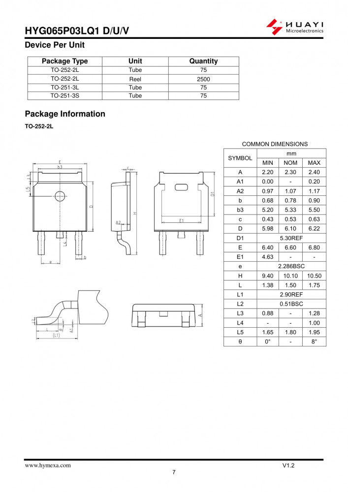 HYG065P03LQ1D datasheet page 7