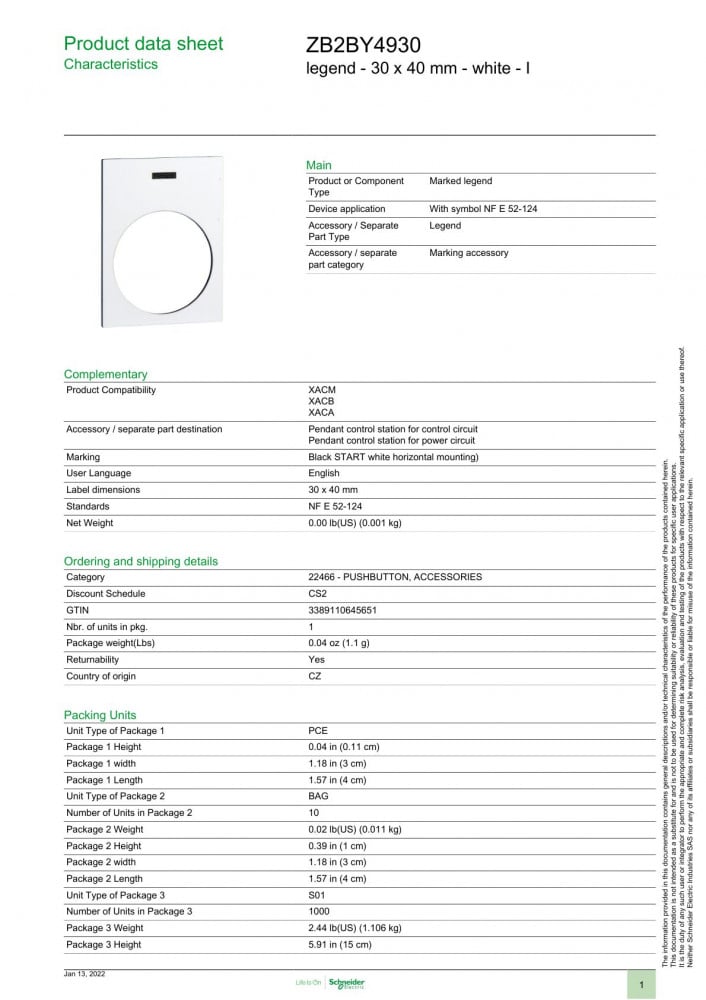 ZB2BY4930 technical document page 1