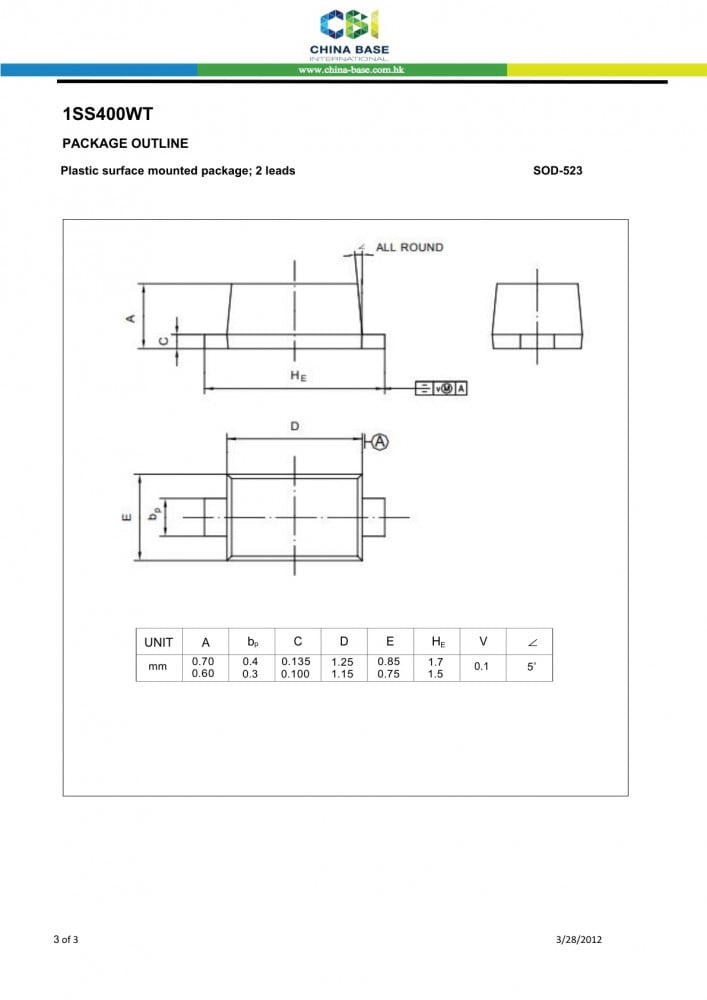 1SS400WT datasheet page 3