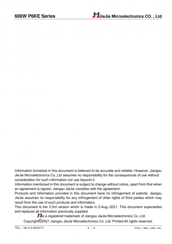 P6KE series datasheet page 6