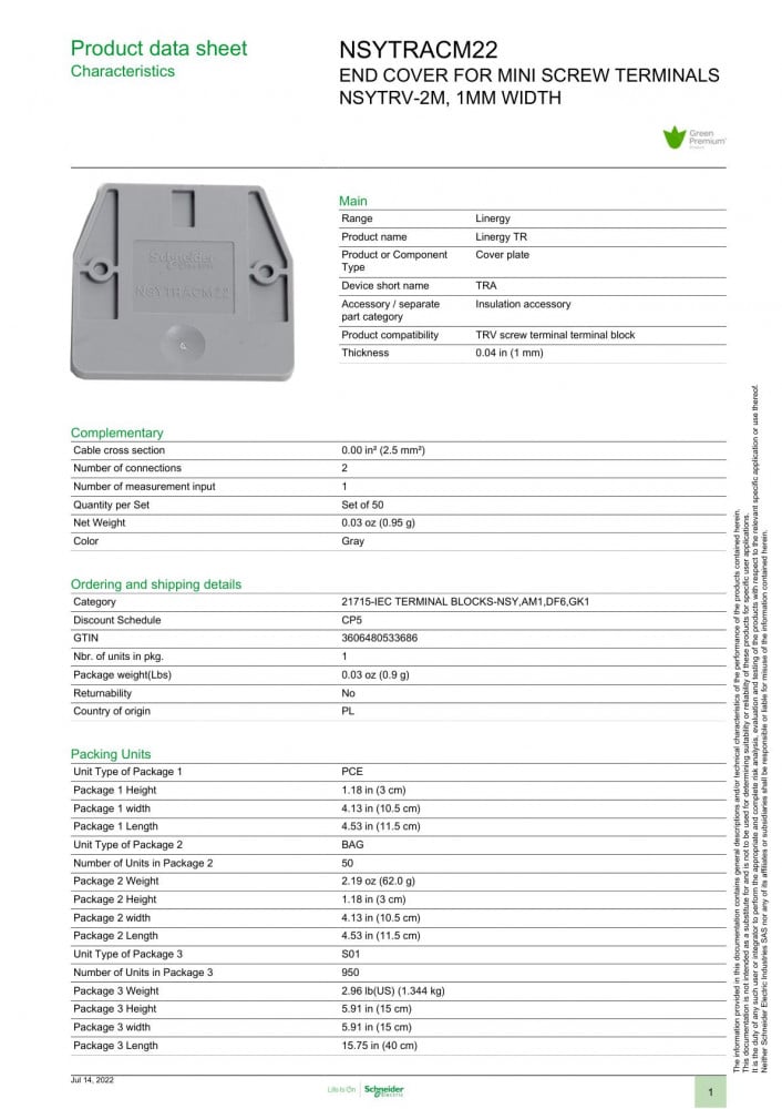 NSYTRACM22 technical document page 1