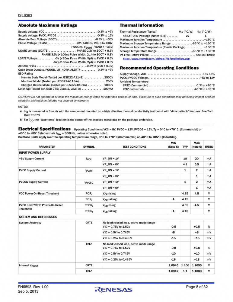 ISL6363CRTZ datasheet page 8