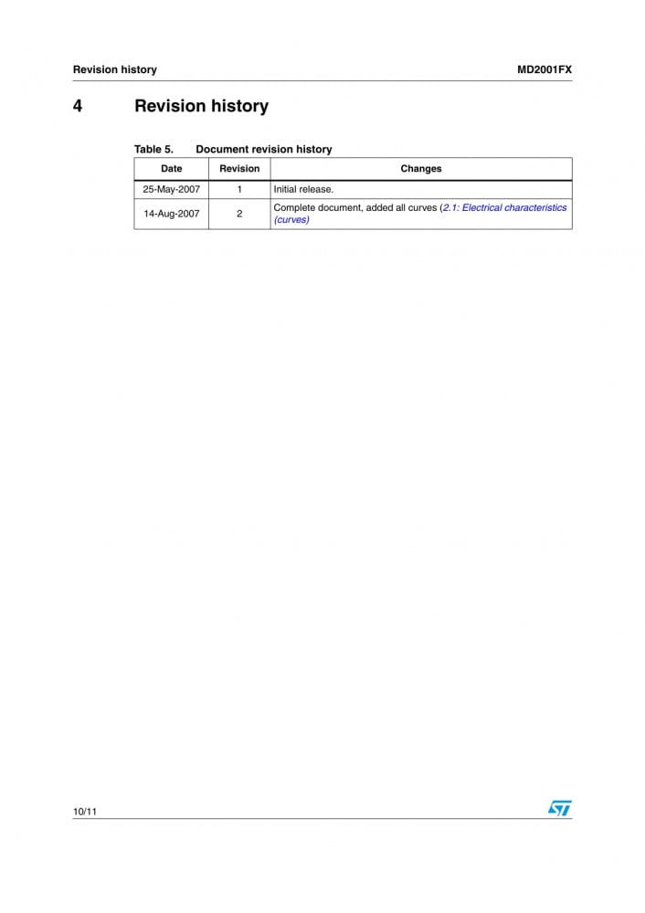 MD2001FX datasheet page 10