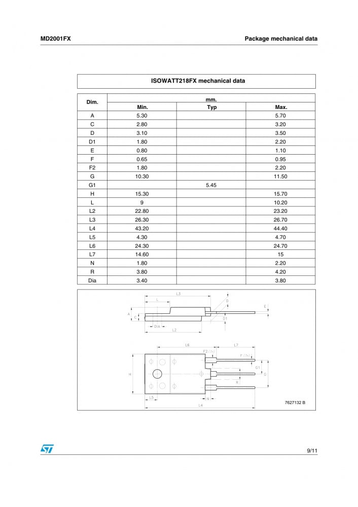MD2001FX datasheet page 9