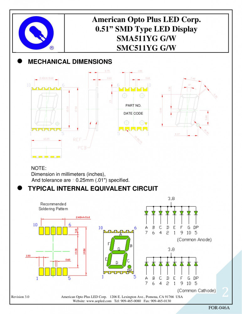 SMA511YG product document page 2