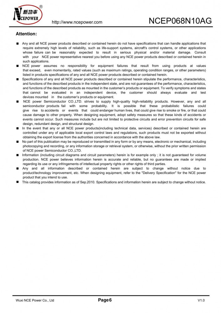 NCEP068N10AG datasheet page 6