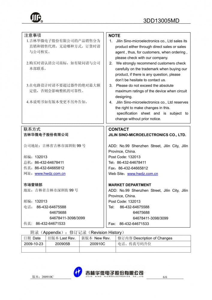 3DD13005MD datasheet page 6