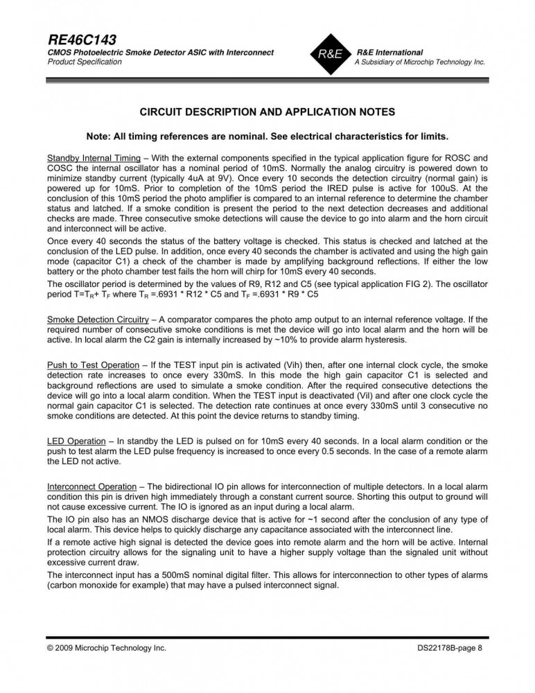 RE46C143S16F datasheet page 8