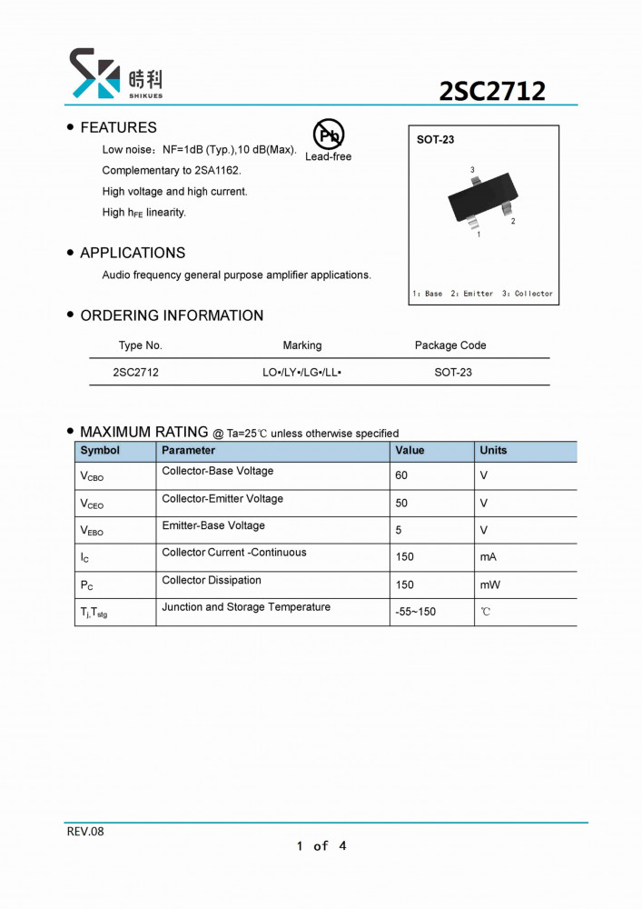 2SC2712GR datasheet page 1