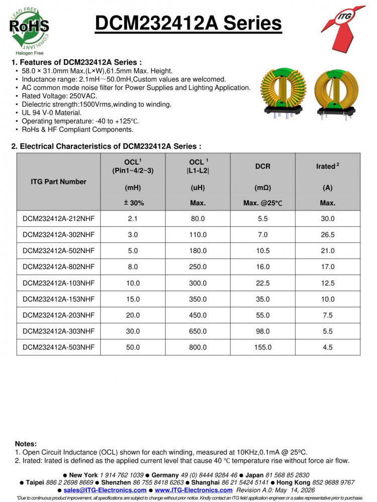 DCM232412A datasheet page 1