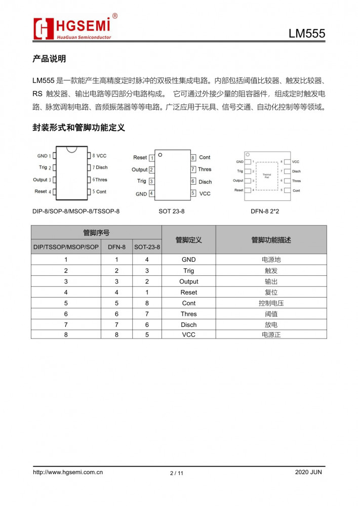 LM555CN datasheet page 2