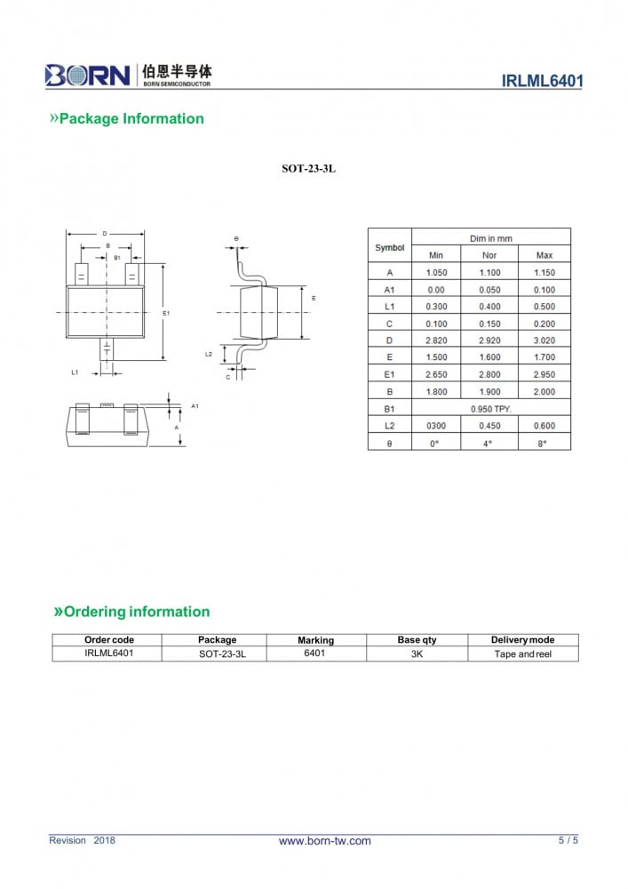 IRLML6401 datasheet page 5