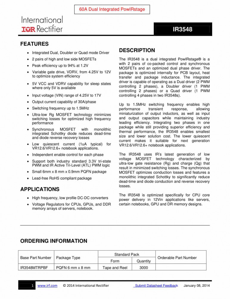 IR3548 documentation page 1