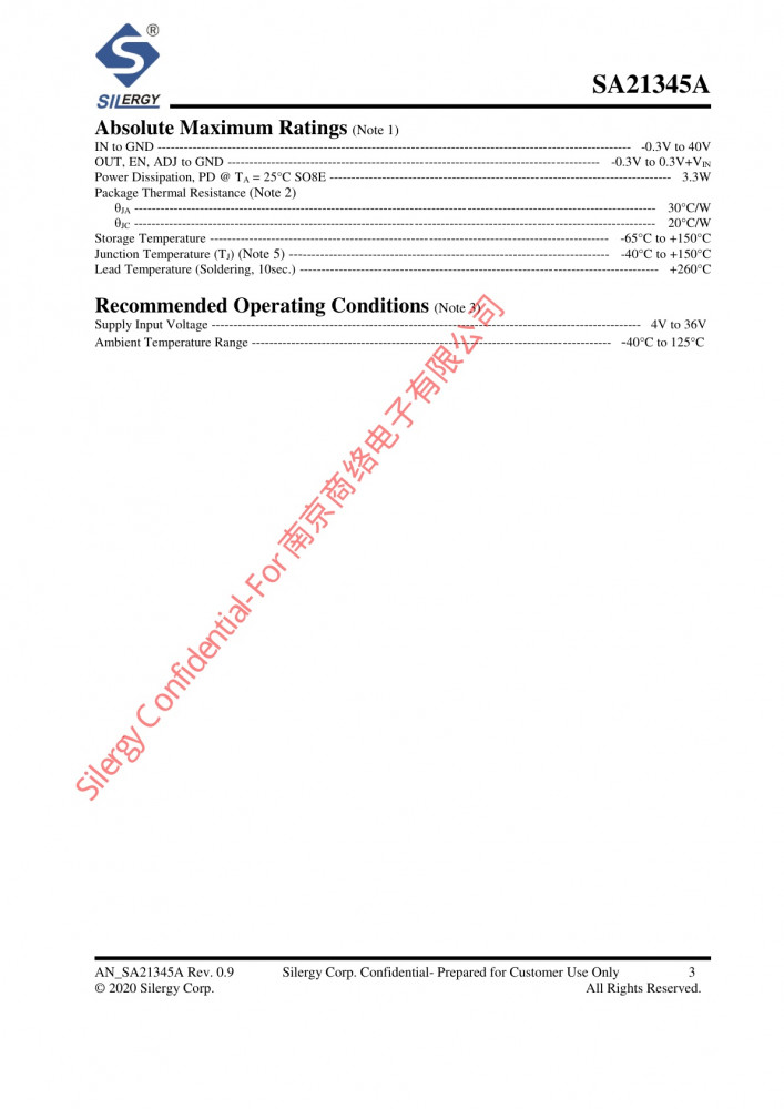 SA21345AFCA datasheet page 3