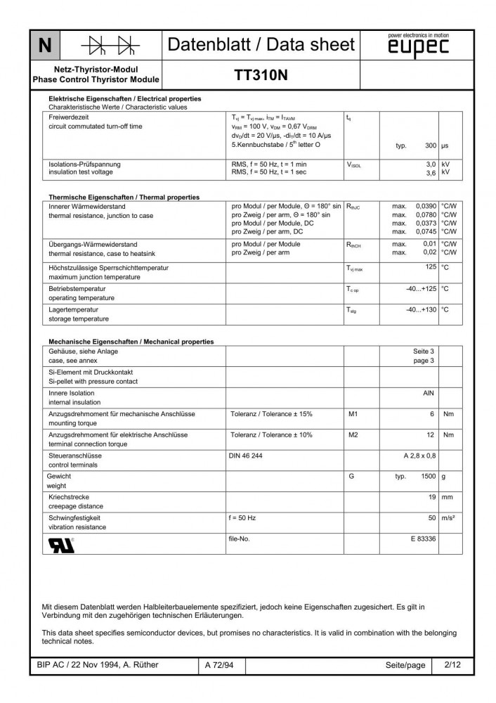 TT310N20KOF datasheet page 2
