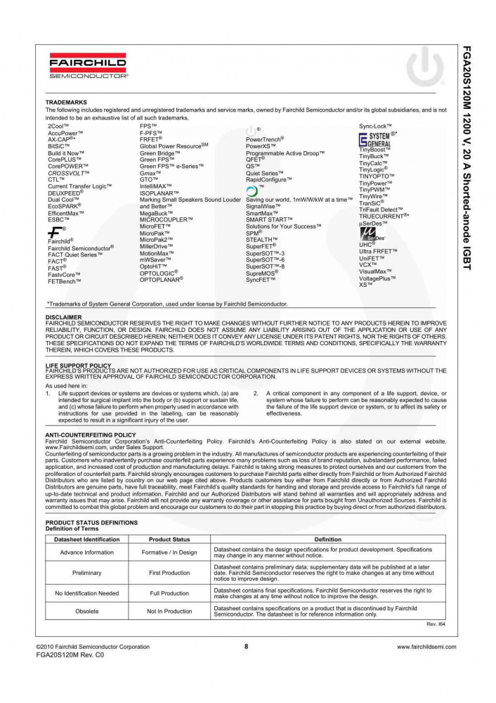 FGA20S120M datasheet page 8