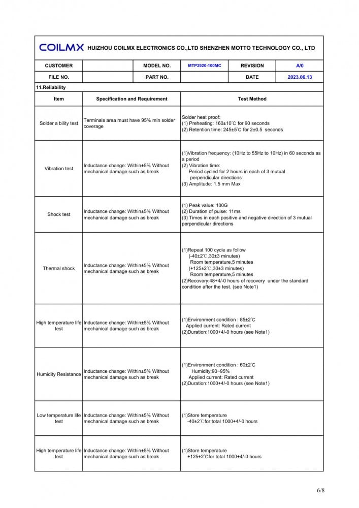 MTP2920-100MC datasheet page 6