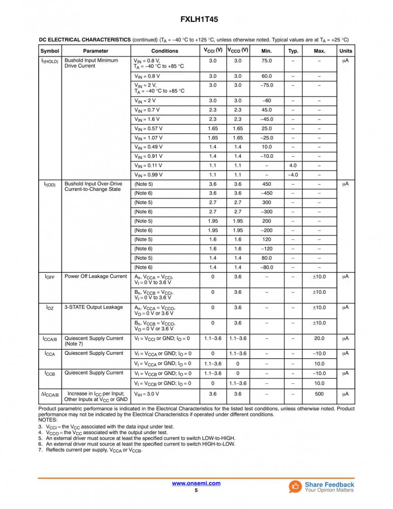 FXLH1T45 datasheet page 5