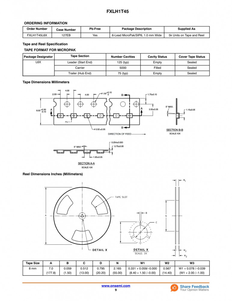 FXLH1T45 datasheet page 9