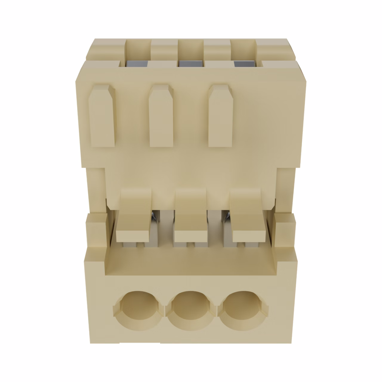Appli-Mate RAST 2.5 IDT Connector, 2.50mm Pitch, Direct/Indirect, Female, Beaded Terminal, 3 Circuits, Position Key D Removed, Open Endwalls for sale