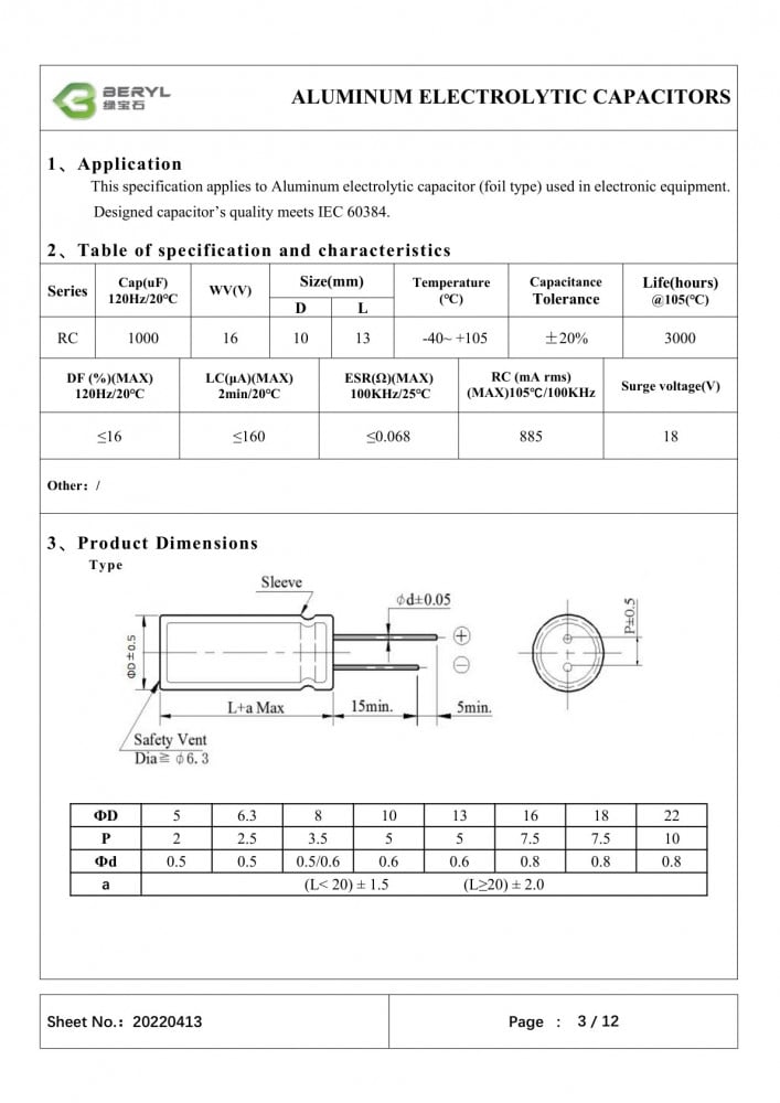 BERYL RC016M102LO10*13TH-2A1Et specification page 3