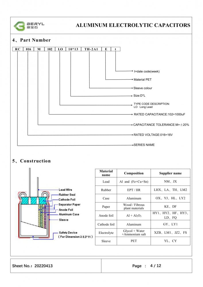 BERYL RC016M102LO10*13TH-2A1Et specification page 4