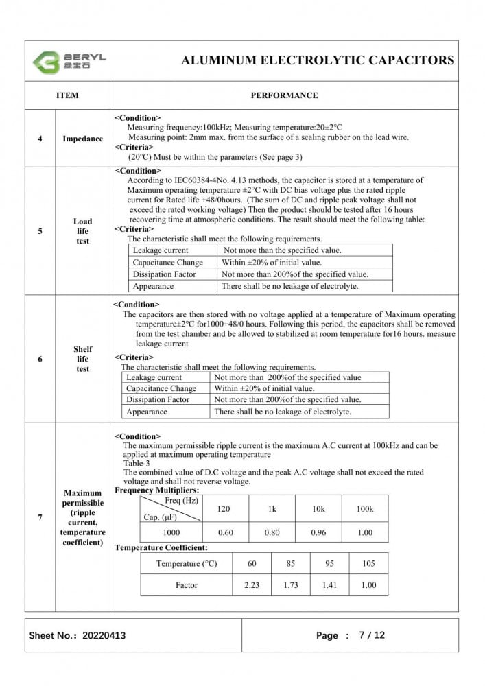 BERYL RC016M102LO10*13TH-2A1Et specification page 7