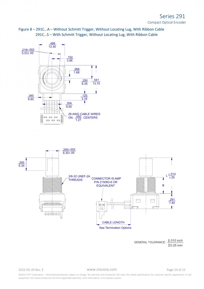 291 Series datasheet page 10
