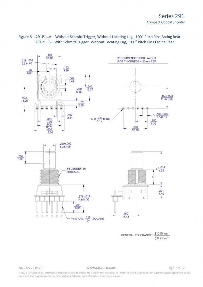 291 Series datasheet page 7