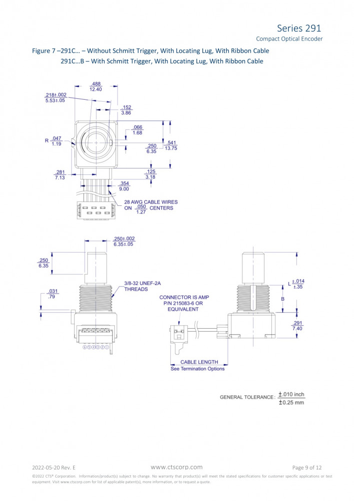 291 Series datasheet page 9