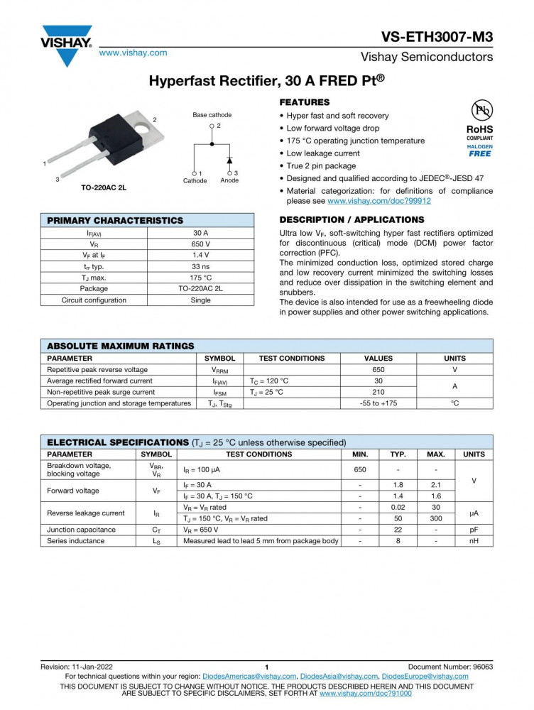 VS-ETH3007-M3 datasheet page 1