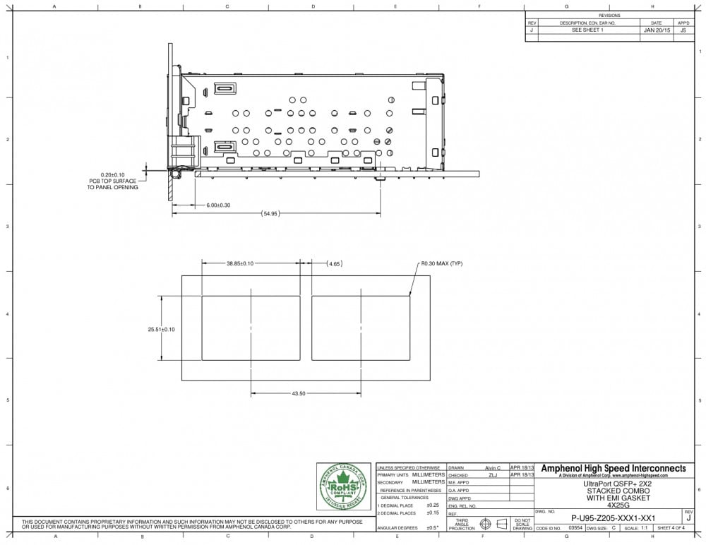 Amphenol U95-Z205-4081-141 drawing sheet 4