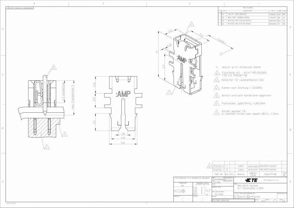 TE Connectivity 1534234-1 technical drawing preview