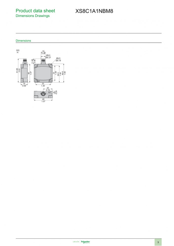 XS8C1A1NBM8 technical document page 3
