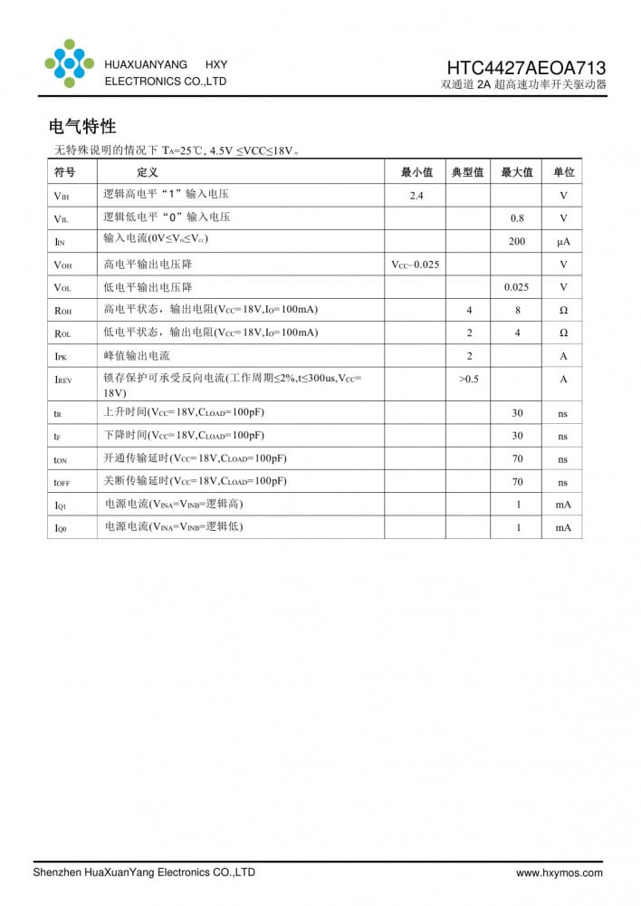 HTC4427AEOA713 datasheet page 4