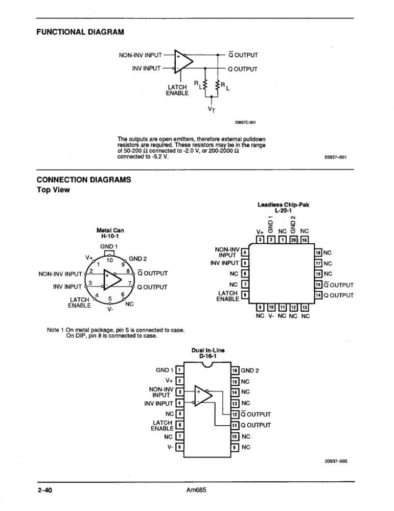 AM685DL datasheet page 2