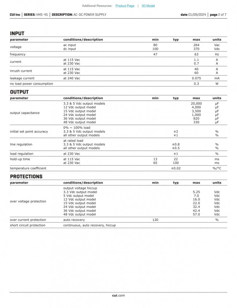 VMS-45 datasheet page 2