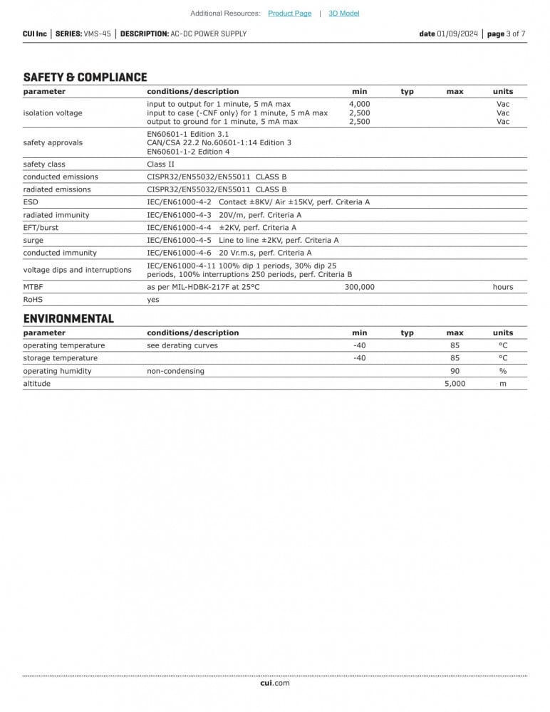 VMS-45 datasheet page 3
