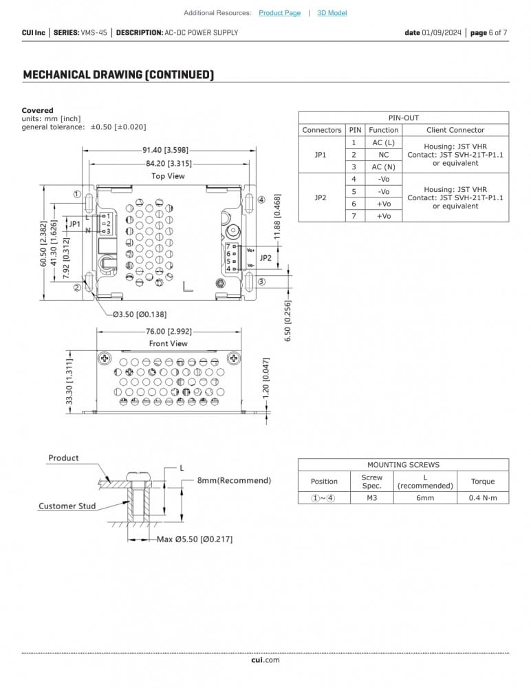VMS-45 datasheet page 6