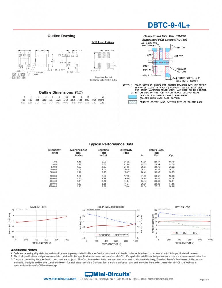 DBTC-9-4L+ datasheet page 2