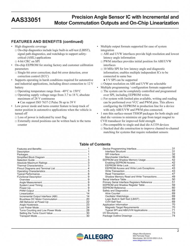 AAS33051 datasheet page 2